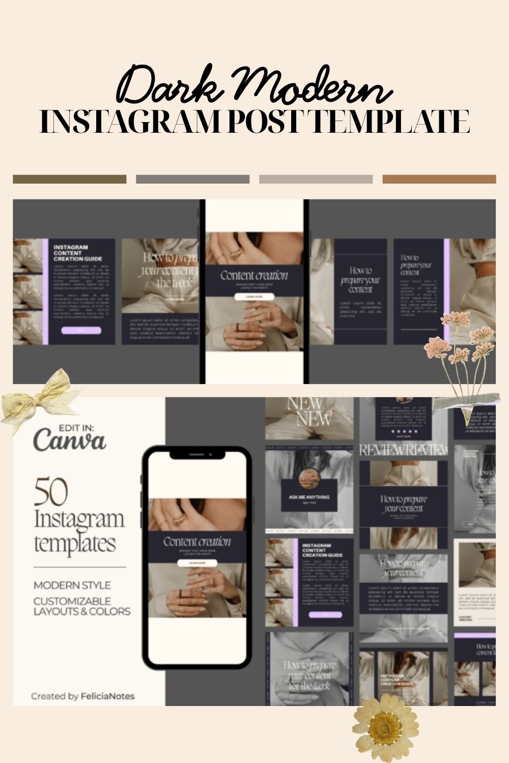 13 Minimalist Instagram Post Templates for a Clean, Cohesive Aesthetic ...